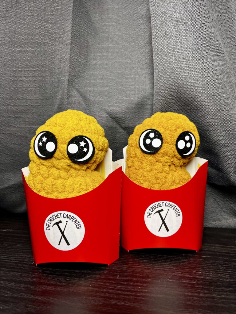 Free Chicken Nugget Crochet Pattern - The Crochet Carpenter