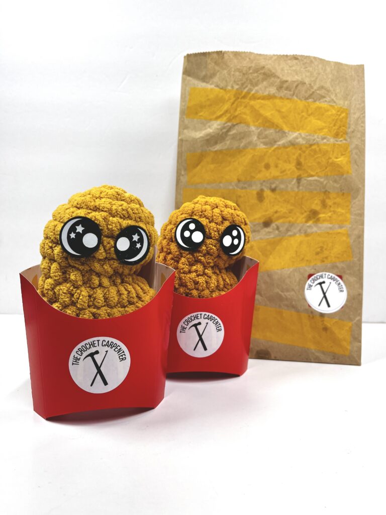 Free Chicken Nugget Crochet Pattern - The Crochet Carpenter