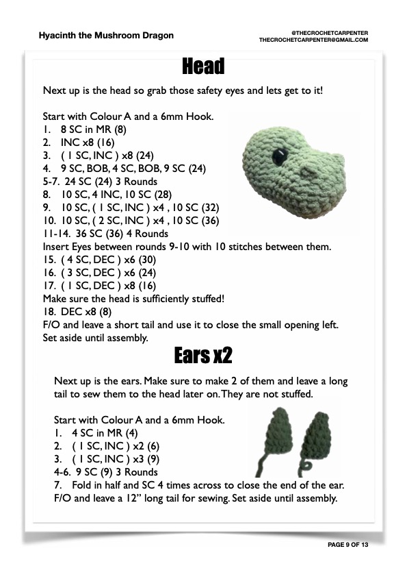 Hyacinth the Mushroom Dragon | FREE Crochet Pattern – The Crochet ...