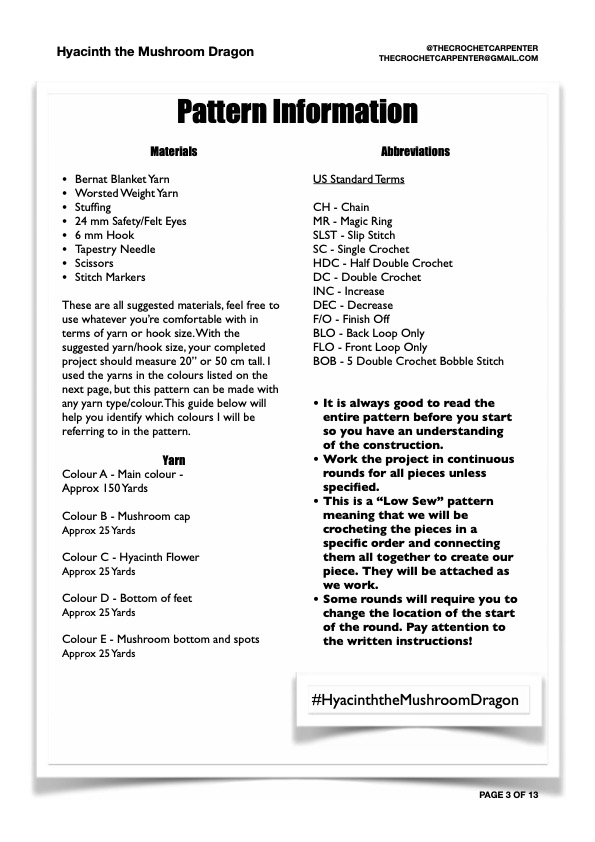 Hyacinth the Mushroom Dragon | FREE Crochet Pattern – The Crochet ...