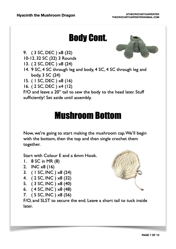 Hyacinth the Mushroom Dragon | FREE Crochet Pattern – The Crochet ...