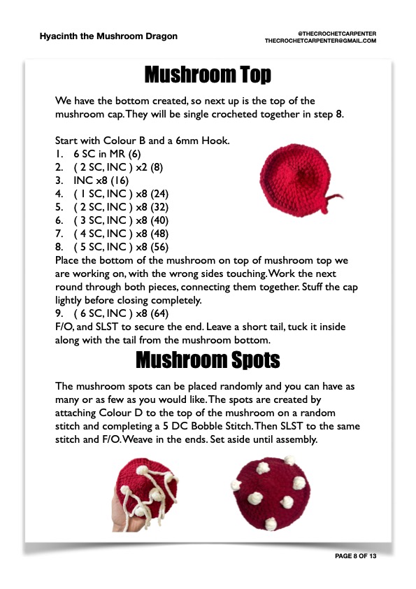 Hyacinth the Mushroom Dragon | FREE Crochet Pattern – The Crochet ...